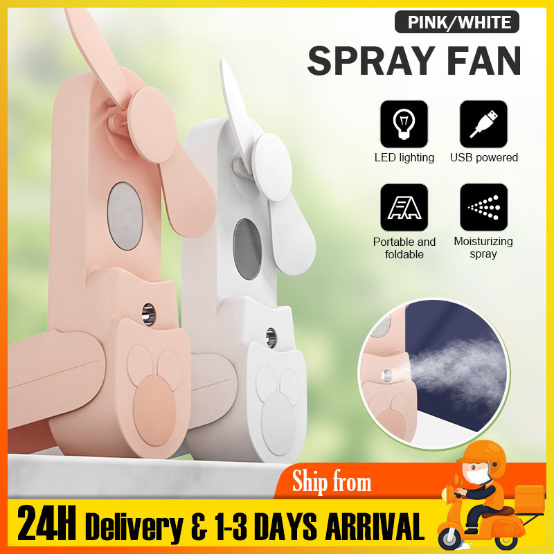 Portable Mini Fan Nano Mist Spray Face Moisturizer Sprayer Handheld USB ...