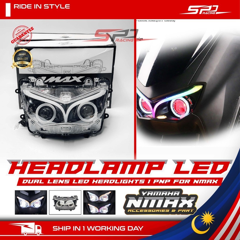 NMAX V2 Front Headlight Lamp Light For YAMAHA Nmax 155 V2 | Shopee Malaysia