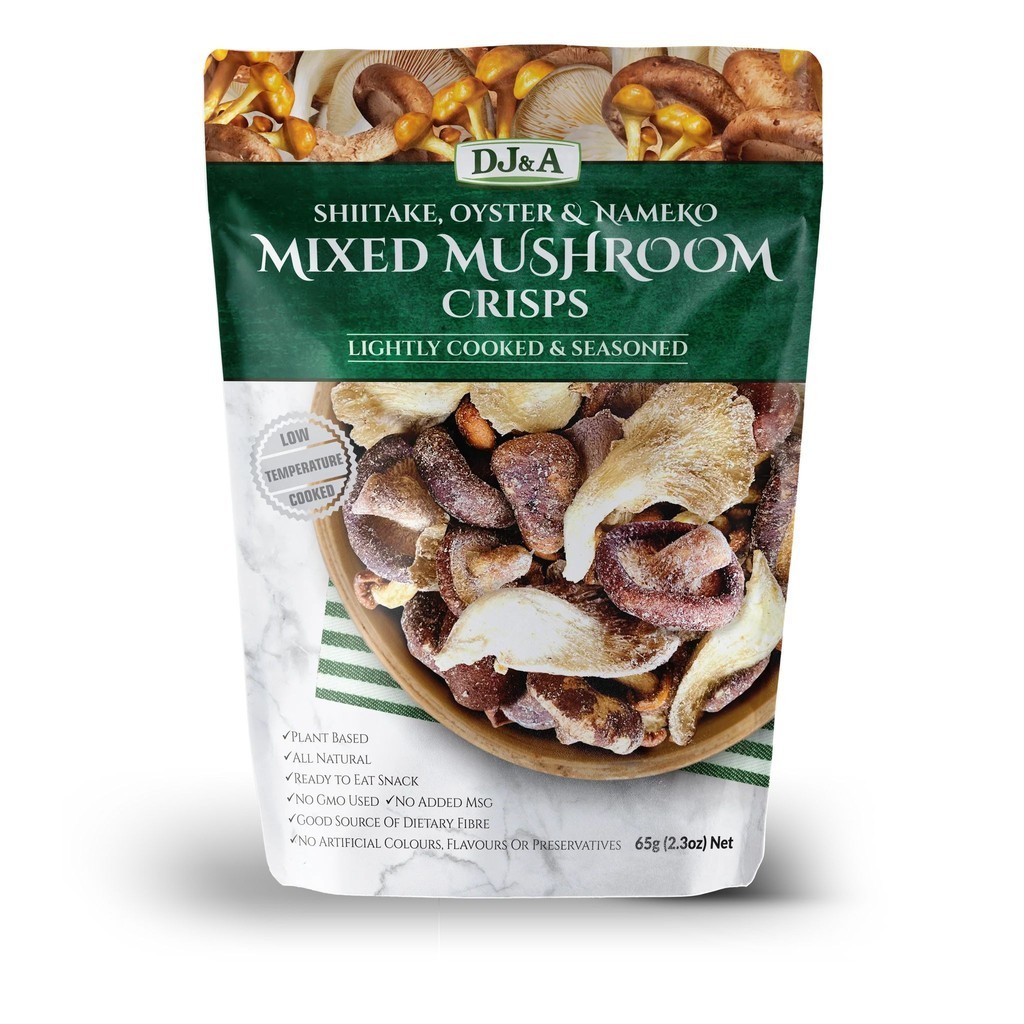 DJ&A Mixed Mushroom Crisps 65G - Halal Snack from Australia | Shopee ...