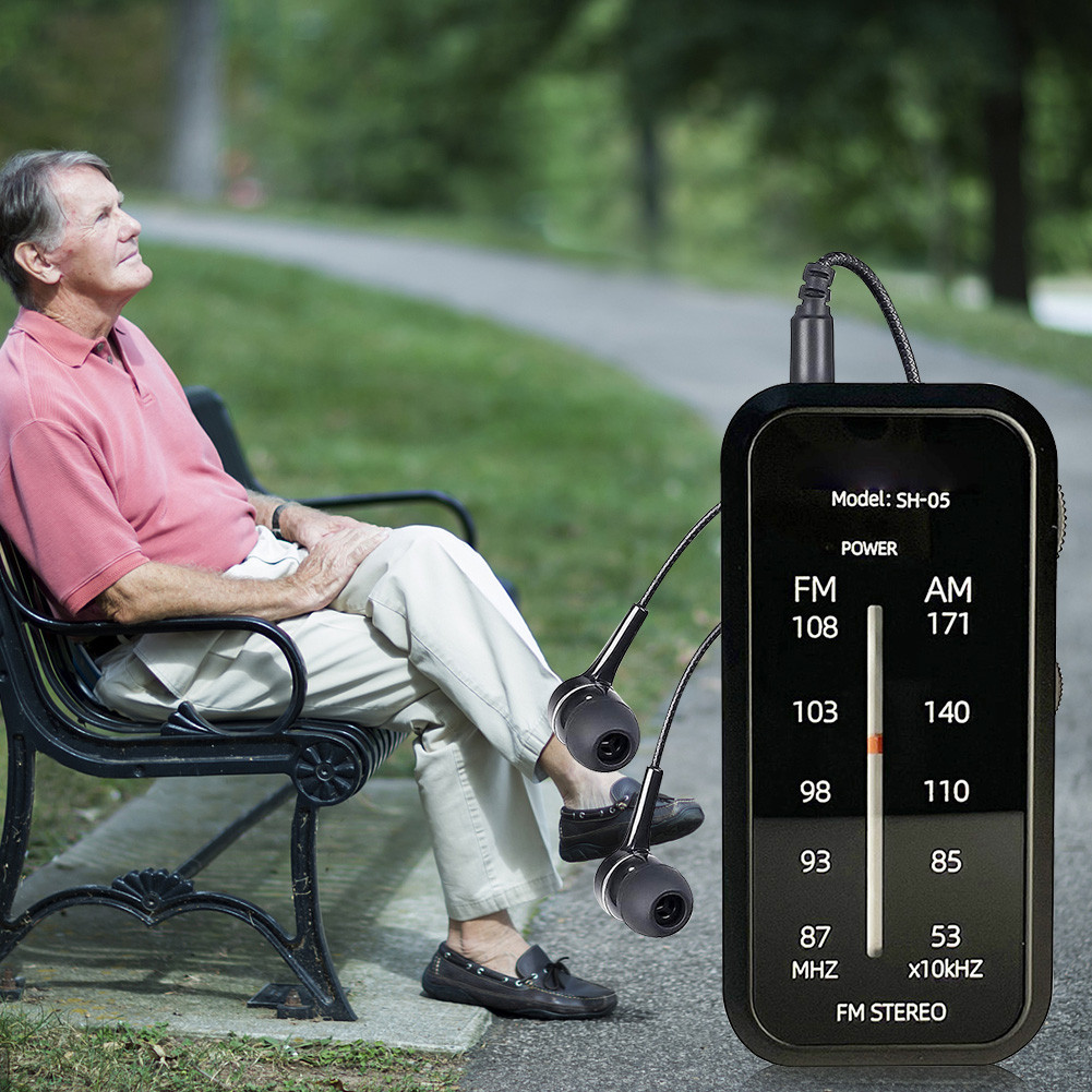 keepdreaming SH-05 Pocket Radio FM/AM Digital Tuning Radio Receiver ...