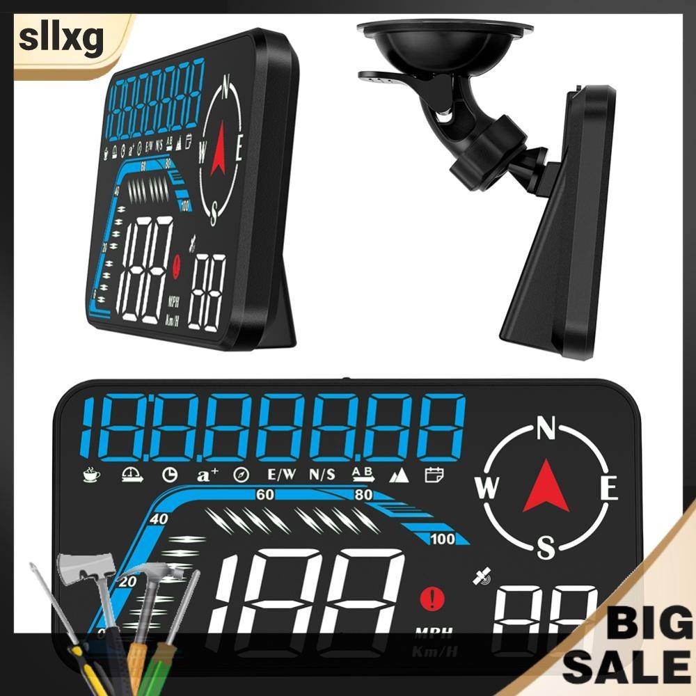Digital Speedometer Big Font Altitude Head-up Display Local Time ...