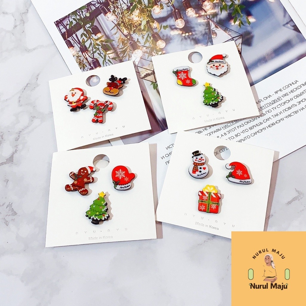 XHsubMiniJoinPin Cute Christmas Santa Enamel Pins Christmas Tree Wreath ...