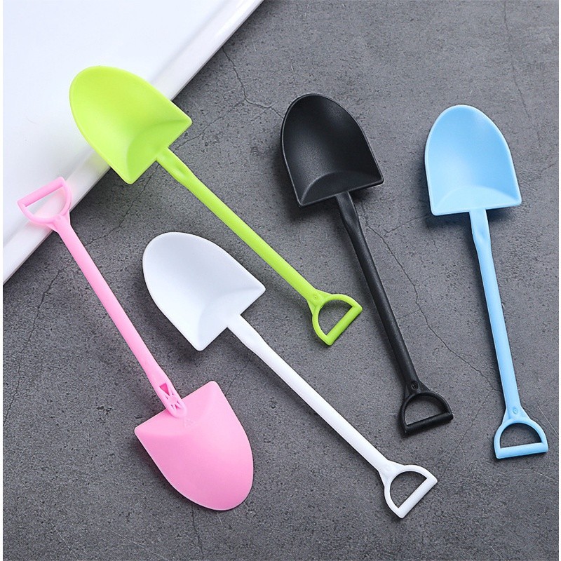 50pcs Mini plastic spoon 12CM disposable shovel cake shovel watermelon ...