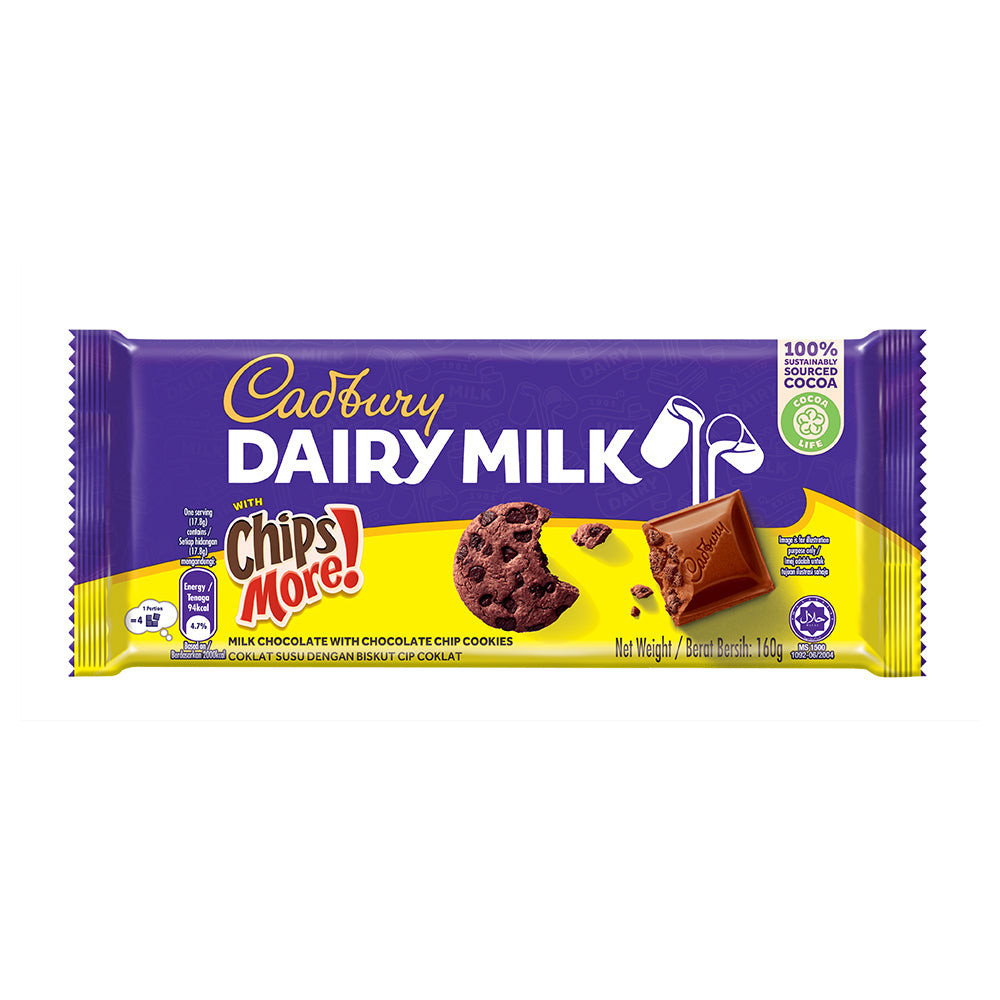 Cadbury Dairy Milk Chocolate Chipsmore 160g | Shopee Malaysia