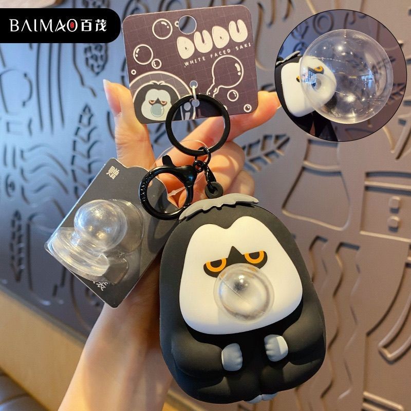 Blow Bubble Capybara Silicone Key Chain Decompressed Bag Pendant Cute ...