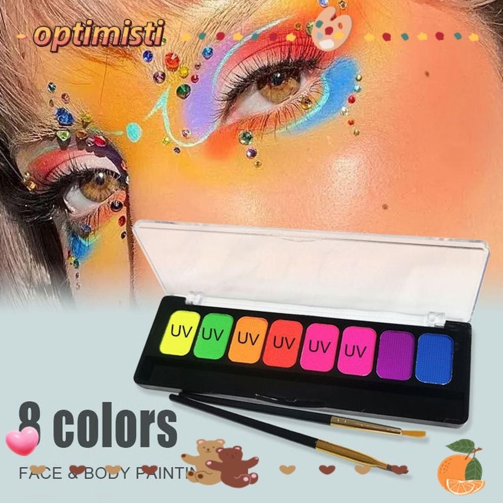 OPTIMISTI 8 Color/set Body Paint Water-proof Face Makeup Painting ...