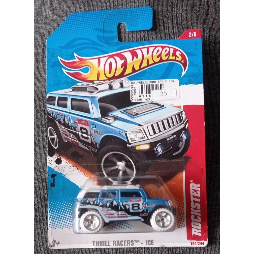 Hot Wheels - Rockster Thrill Racers - Ice No.8 Blue | Shopee Malaysia