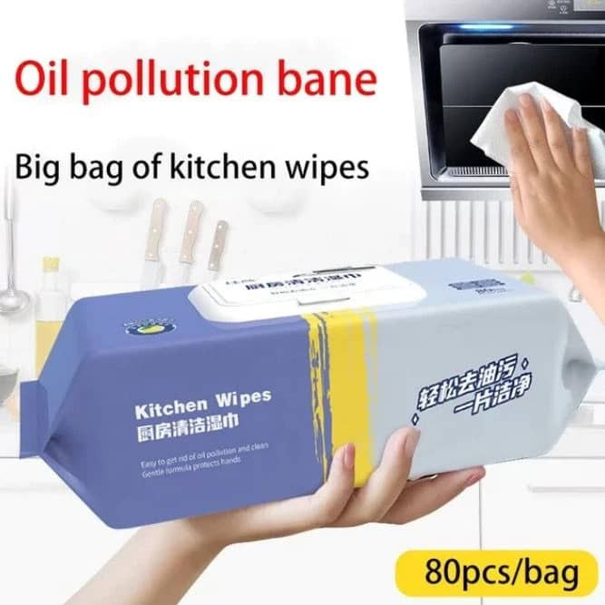 80pcs Kitchen Cleaning Wipes Strong Decontamination Kitchen Wipes ...