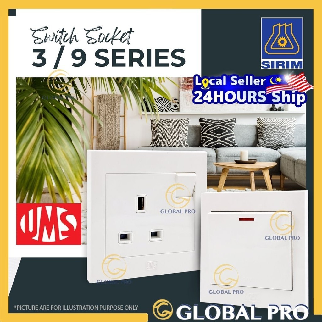 SIRIM UMS 3 Series UMS 9 SERIES Switch Socket Extension Outlet Plug ...
