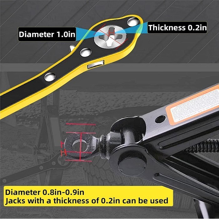 Universal Rotary Lever Stick Car Jack Wrench Jack Ratchet Wrench ...