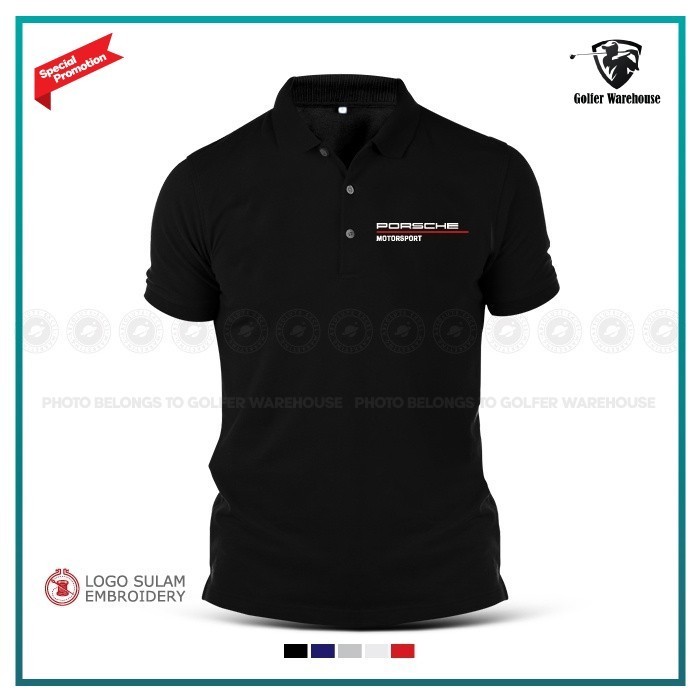 Polo T Shirt Sulam PORSCHE Motorsport Racing 911 GT2 RS Cayman Cayanne ...