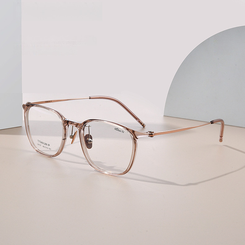 140mm Ultra-light Feather Titanium Glasses Frame Men Women Oval ...