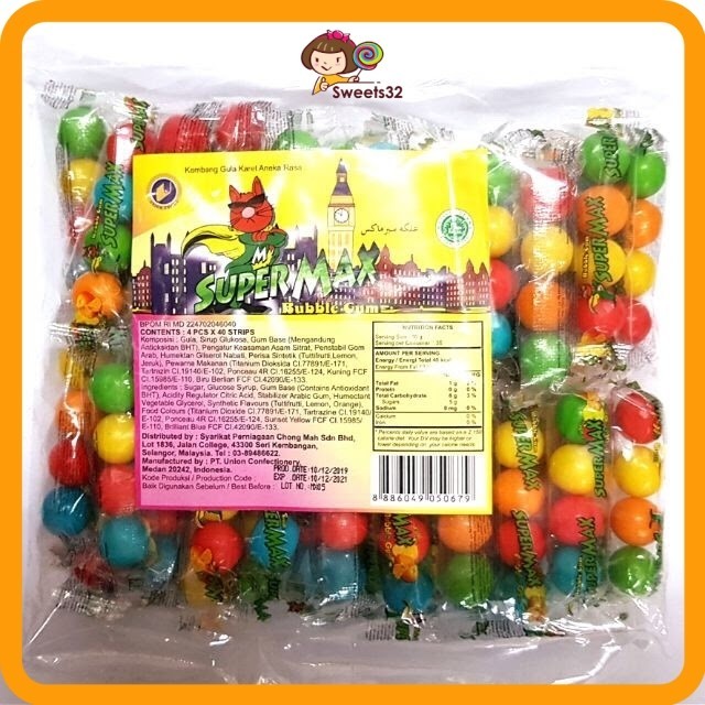 Super Max Bubble Gum (40pack X 3's) 口香糖 Gula-gula Getah | Shopee Malaysia