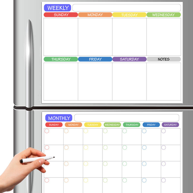 [Promotion 24h Shipment] Weekly Monthly Schedule Refrigerator Sticker ...
