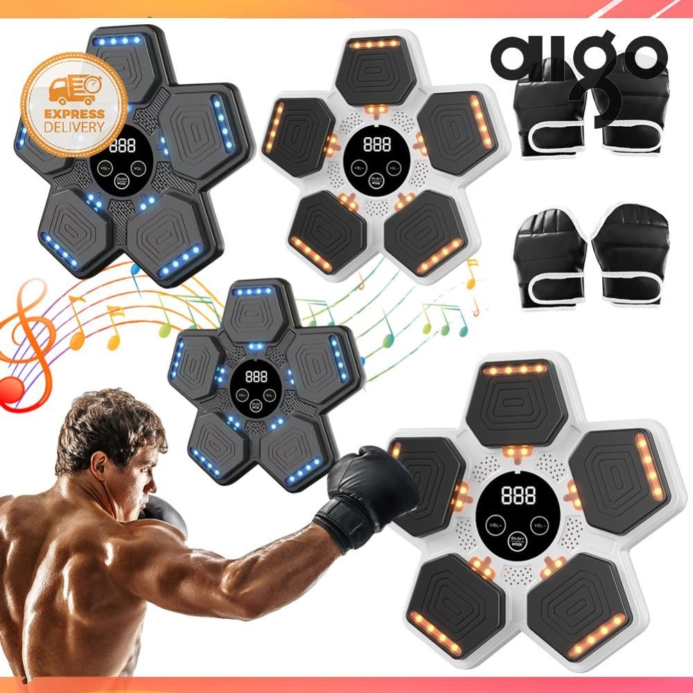AIGONI™ Smart BT Music Boxing Machine LED Lighted Wall Boxing Target ...