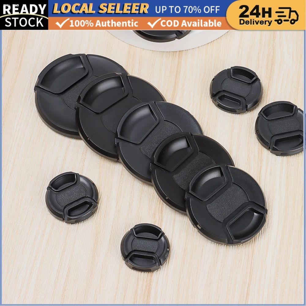 Sony/Canon/Nikon Snap-on Camera Front Lens Cap Cover 40.5/49/55mm Scratchproof Round Snap-On ...