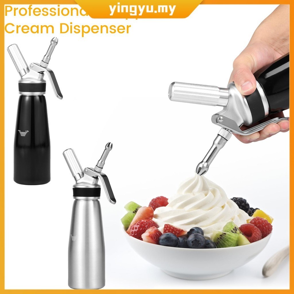 Whipped Cream Dispenser Aluminium Whipped Cream Maker with 3 Stainless ...