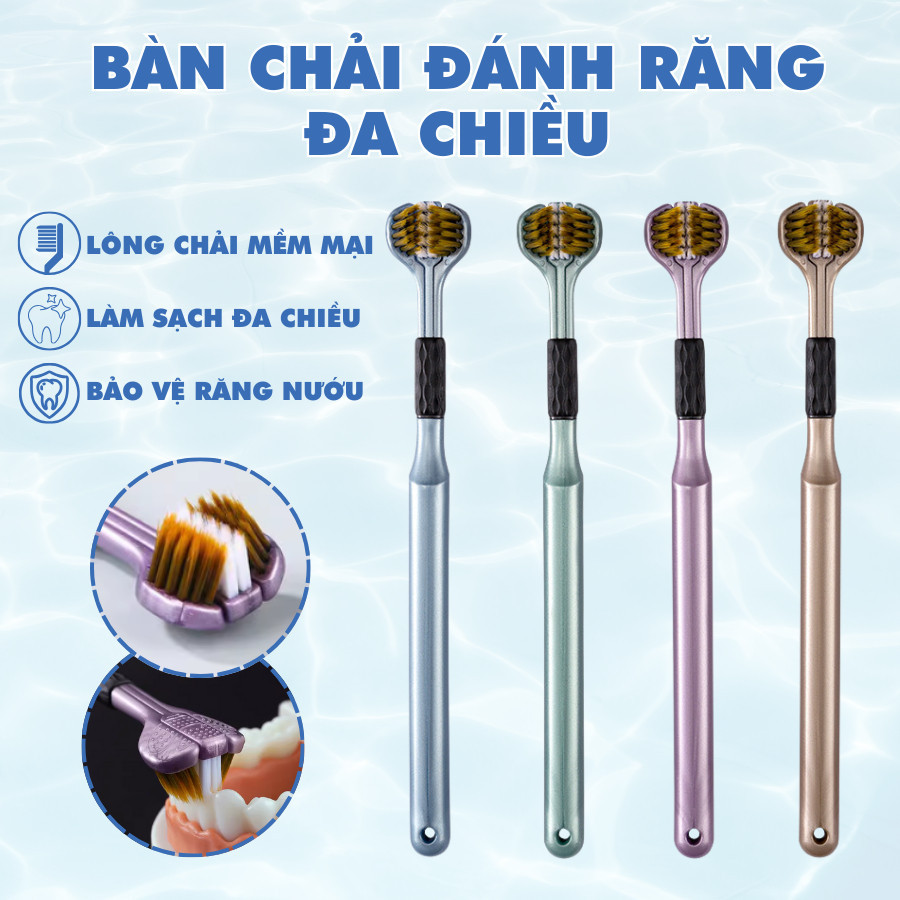 Multi-Dimensional Toothbrush, Set of 4 Soft Bristle Removes All Plaque ...