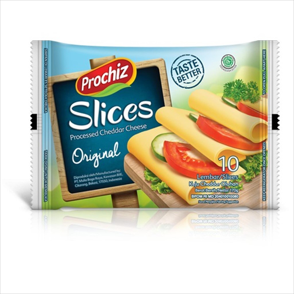 Cheddar Cheese SLICE 10S 160 GR - PROCHIZ | Shopee Malaysia