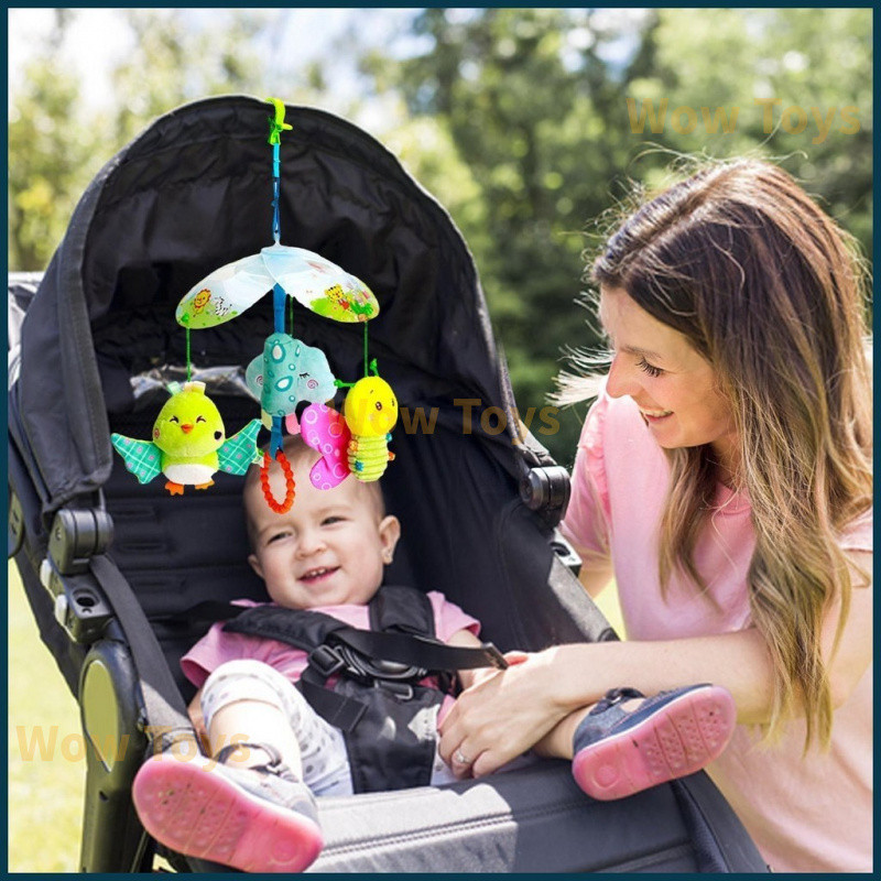 Toys for Stroller Cute Bee Rattle Toy Wind Chimes Stroller Activity Toy ...