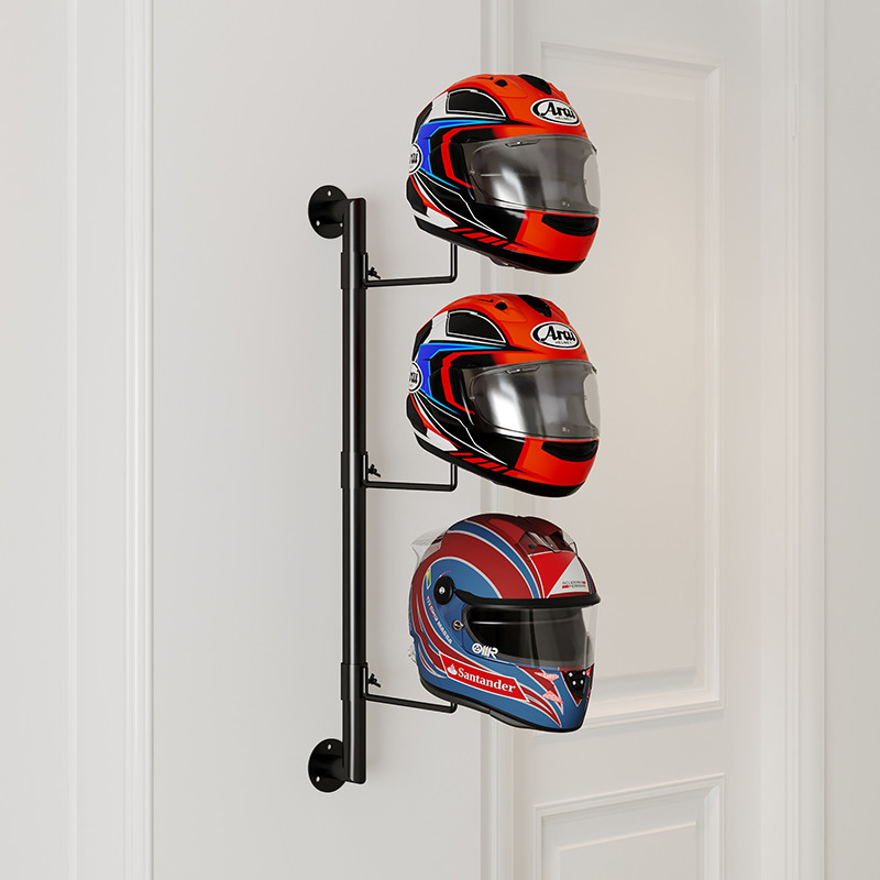 Helmet Shelf Wall Hanging Hat Display Rack Site Workshop Hat Storage ...