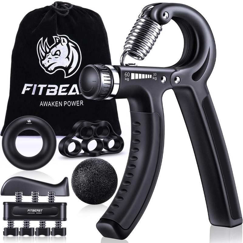 FitBeast Funny Hand Grip Strengthener Workout Kit (5 Pack) Forearm Grip ...