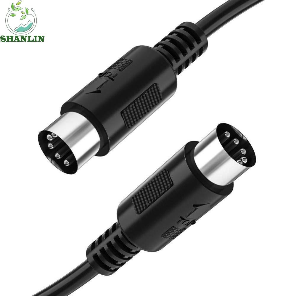 SHANLIN MIDI Cable, Male To Male Copper MIDI Extension Cable, Red 5-Pin ...