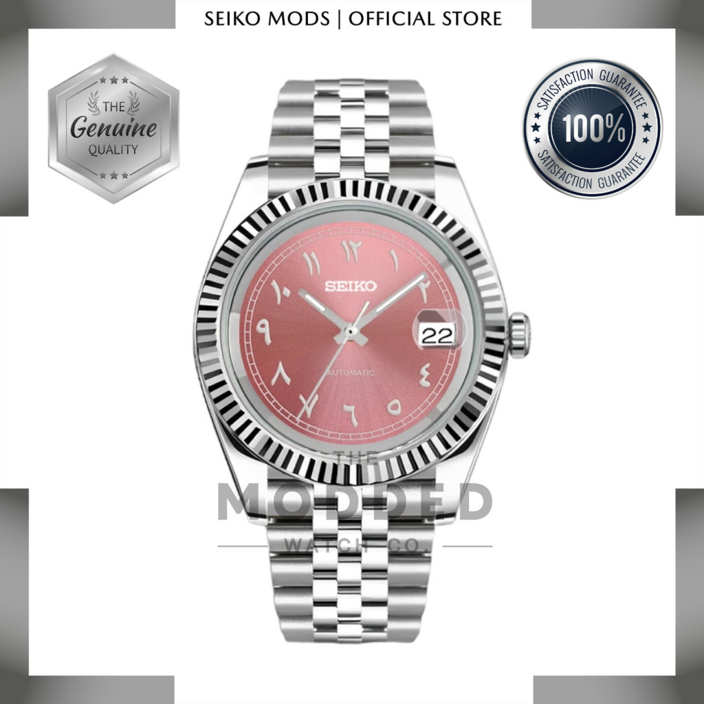 [MODDED] SEIKO MOD DATEJUST 36MM / 40MM ARABIC PINK DIAL JUBILEE ...