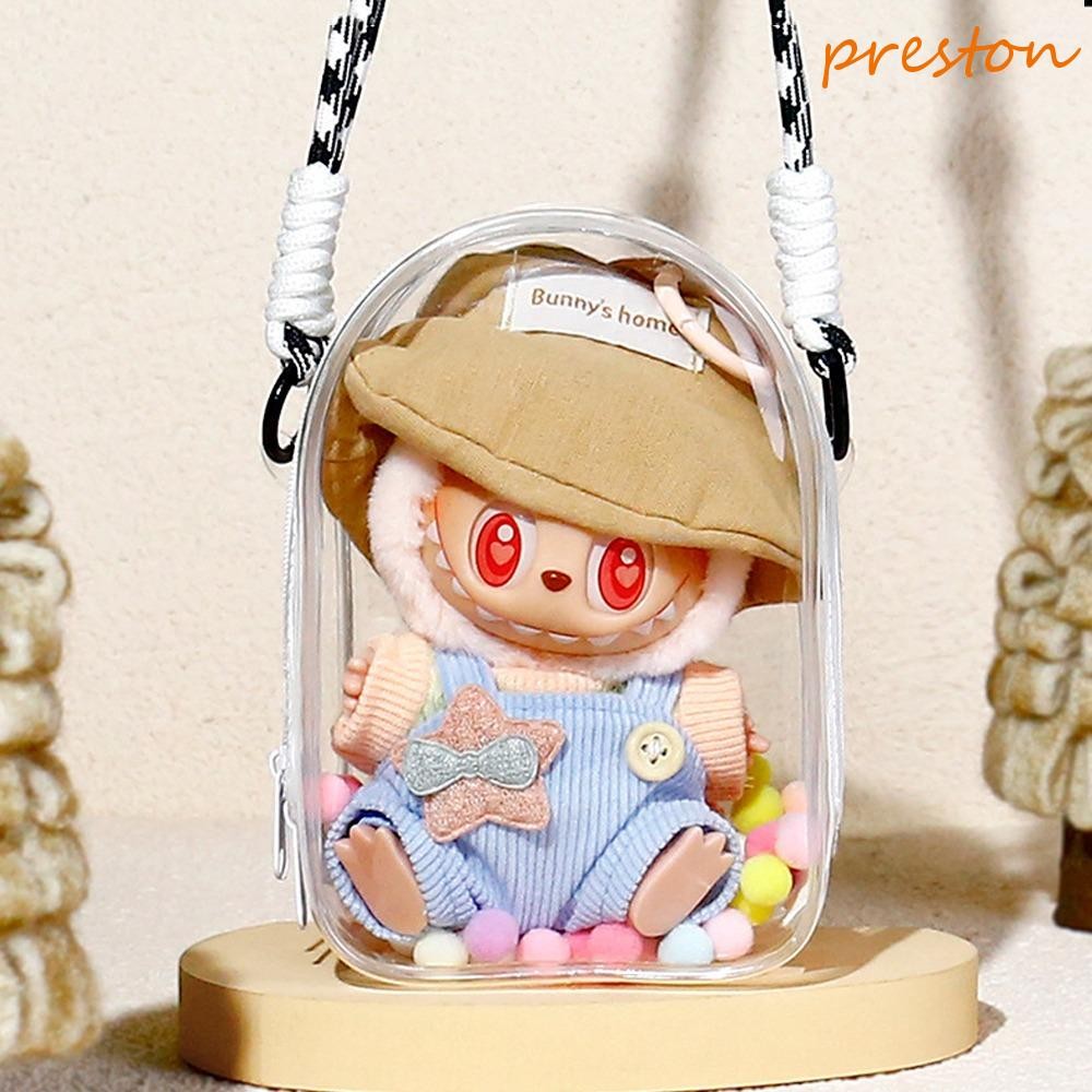 PRESTON Labubu Clear Outdoor Doll Bag, with Hairballs Transparent ...