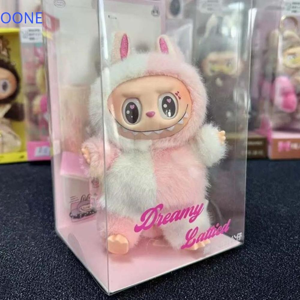 OONE Pink Labubu Doll Figurine, Cartoon Pop Mart Collectible Model ...