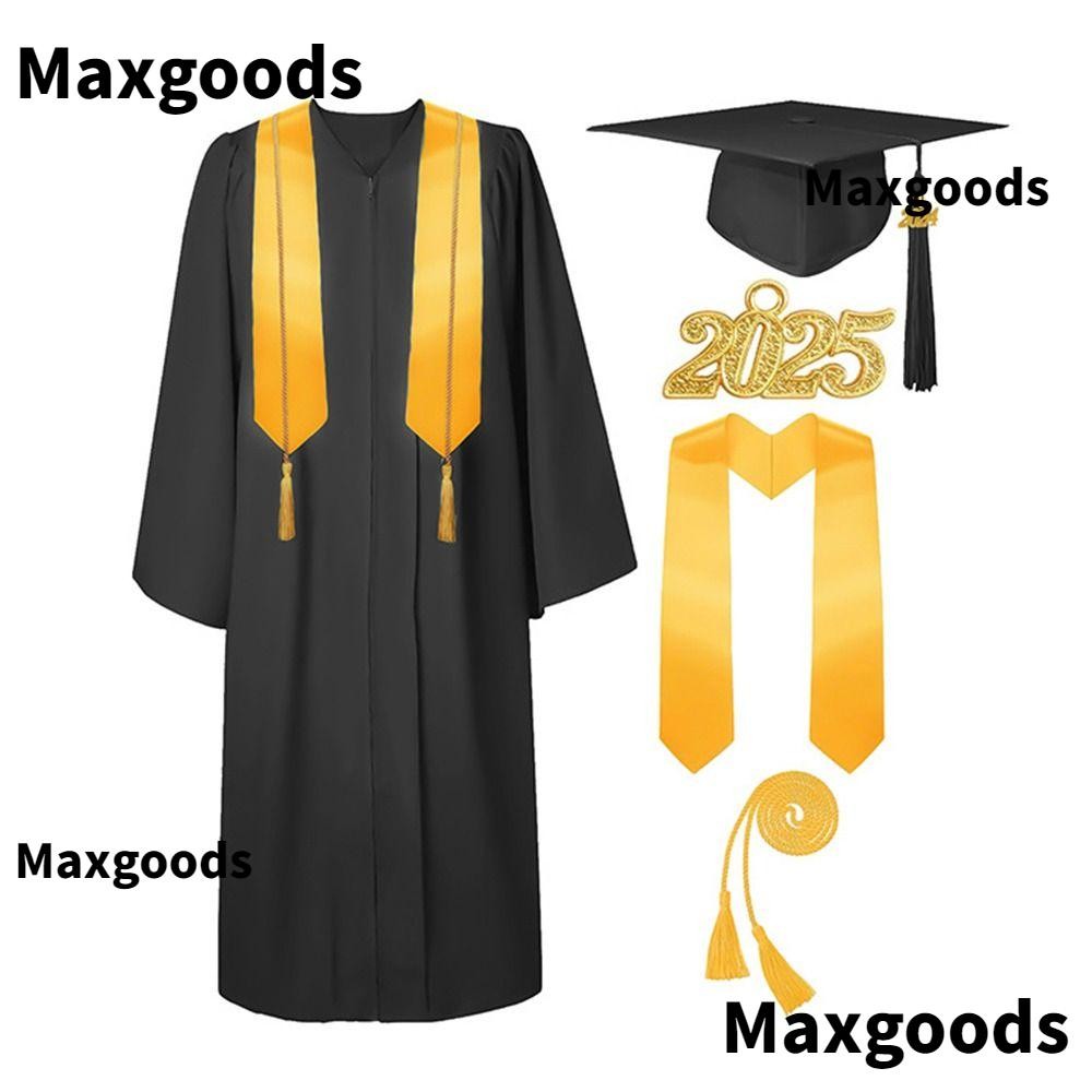 MAX 5Pcs/Set Graduation Gown Set, Honors Graduation With Hat Tassel ...