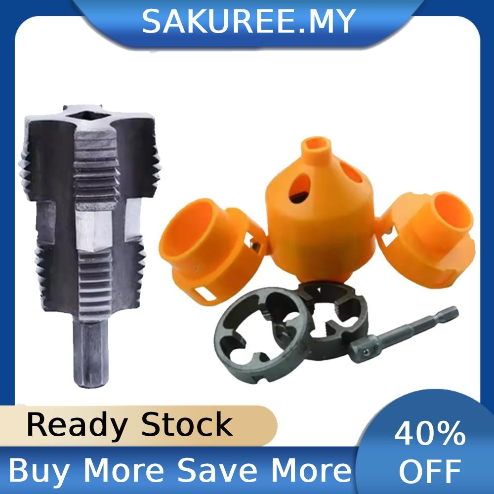 PVC Pipe Threader Kit 1/2" 3/4" 1" ABS+Metal Plumbing Tool for Home DIY ...