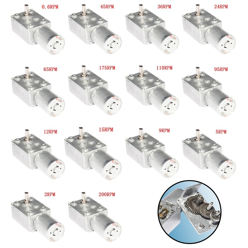 12V screw gear motor slow runner gear motor torque motor 0.6-200RPM ...