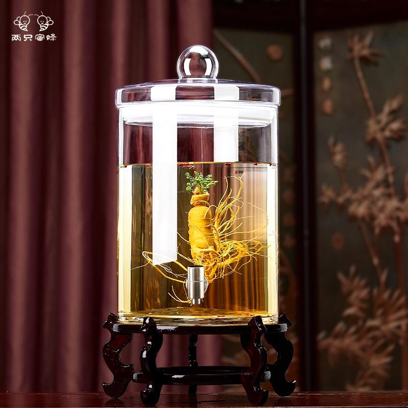 Botol Kaca Wain Berkapasiti Besar dengan Spigot untuk 50 Jin, 60 Jin ...