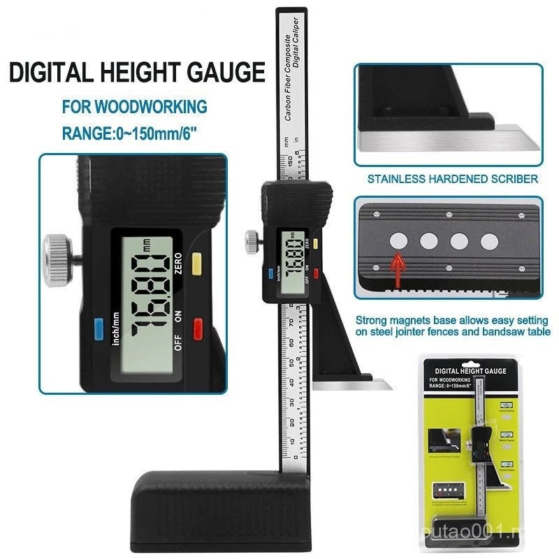 0-150mm Digital Height Gauge Electronic Digital Height Gauge Vernier Caliper Ruler Wood Table ...