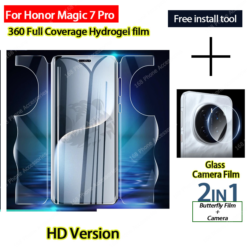Honor Magic 7 Pro Hydrogel film Anti Blue Ray Screen Protector 360 Full Coverage for Curved ...