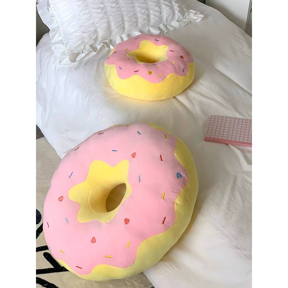 INS Style Cute Donut Pillow Sofa Bay Window Pillow Cushion Living Room ...