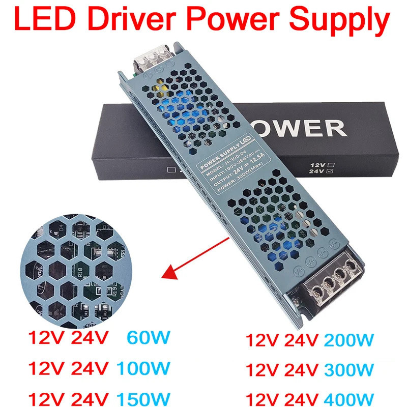 LED Driver 12 V Volt 24V DC Power Supply AC 190 220V To 12V ...