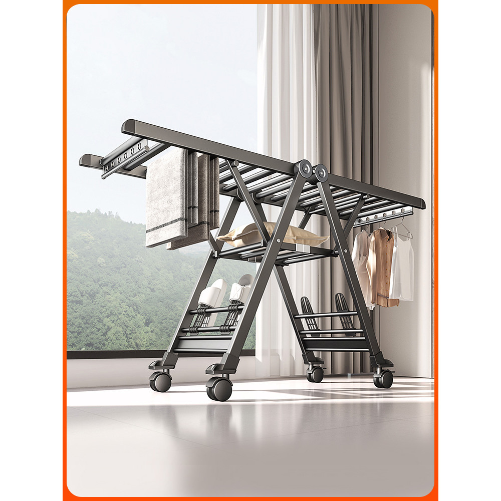 Rak Pengeringan Pakaian Boleh Dilipat Aloi Aluminium Isi Rumah Rak ...