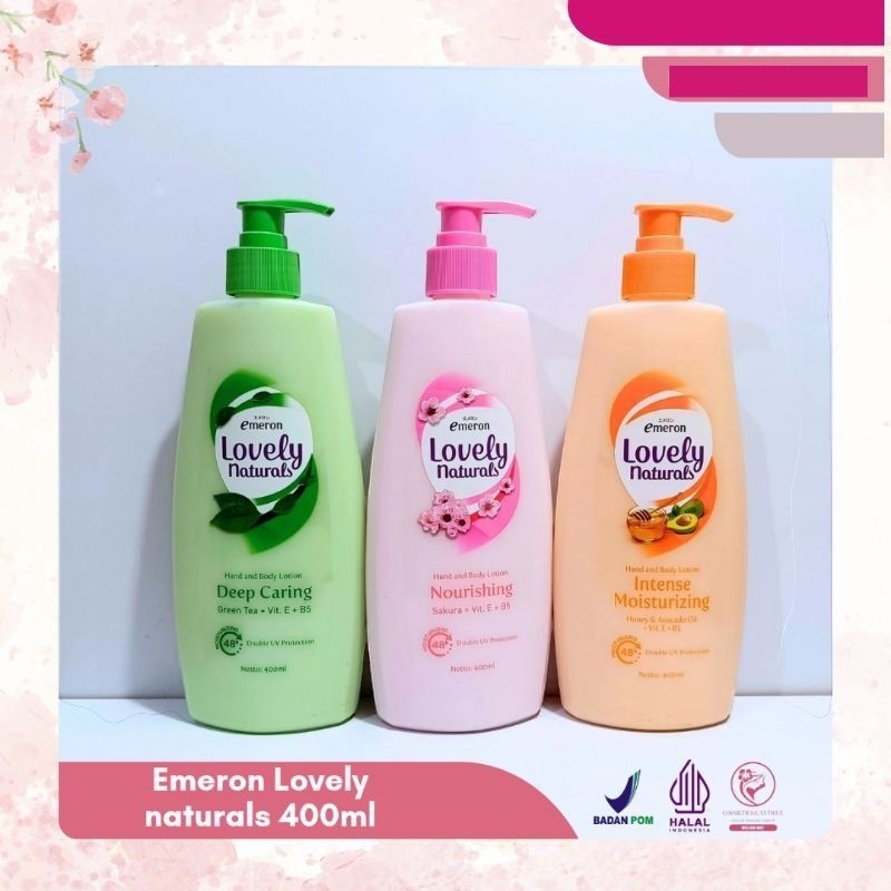 Emeron Lovely Naturals Hand and Body Lotion Kemasan 400ml/200ml ...