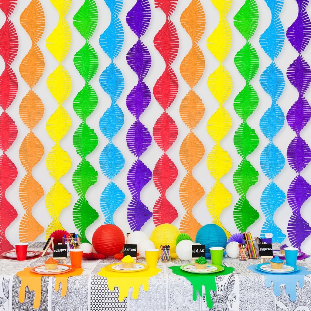 [64% Repurchase Rate] Crepe Paper Vertical Strip Paper Garland Wedding ...