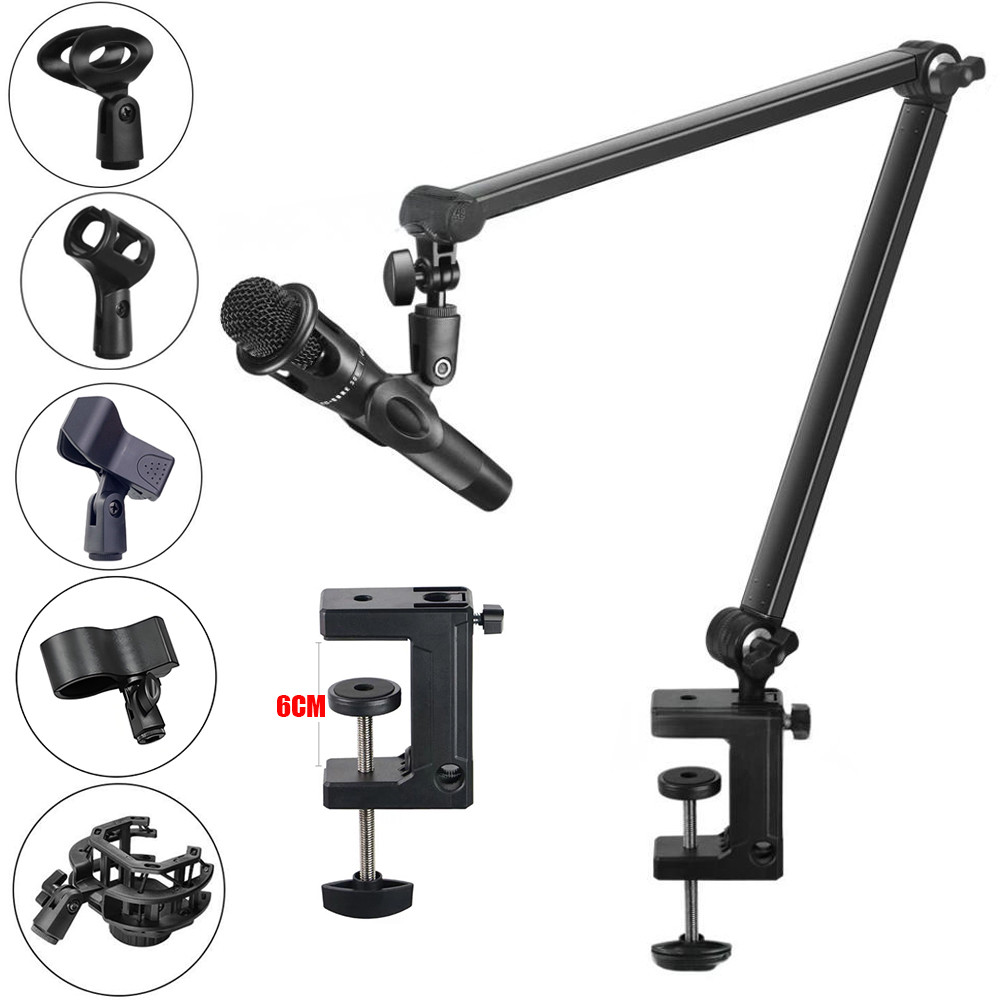 Multifunctional microphone stand metal cantilever stand desktop folding ...