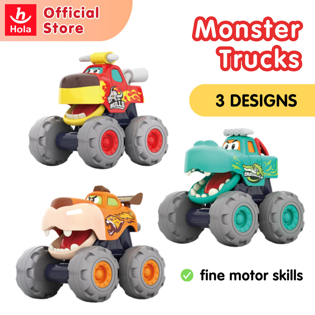 Hola Monster Trucks (with Friction Power/Pull Back/Free Wheel function ...