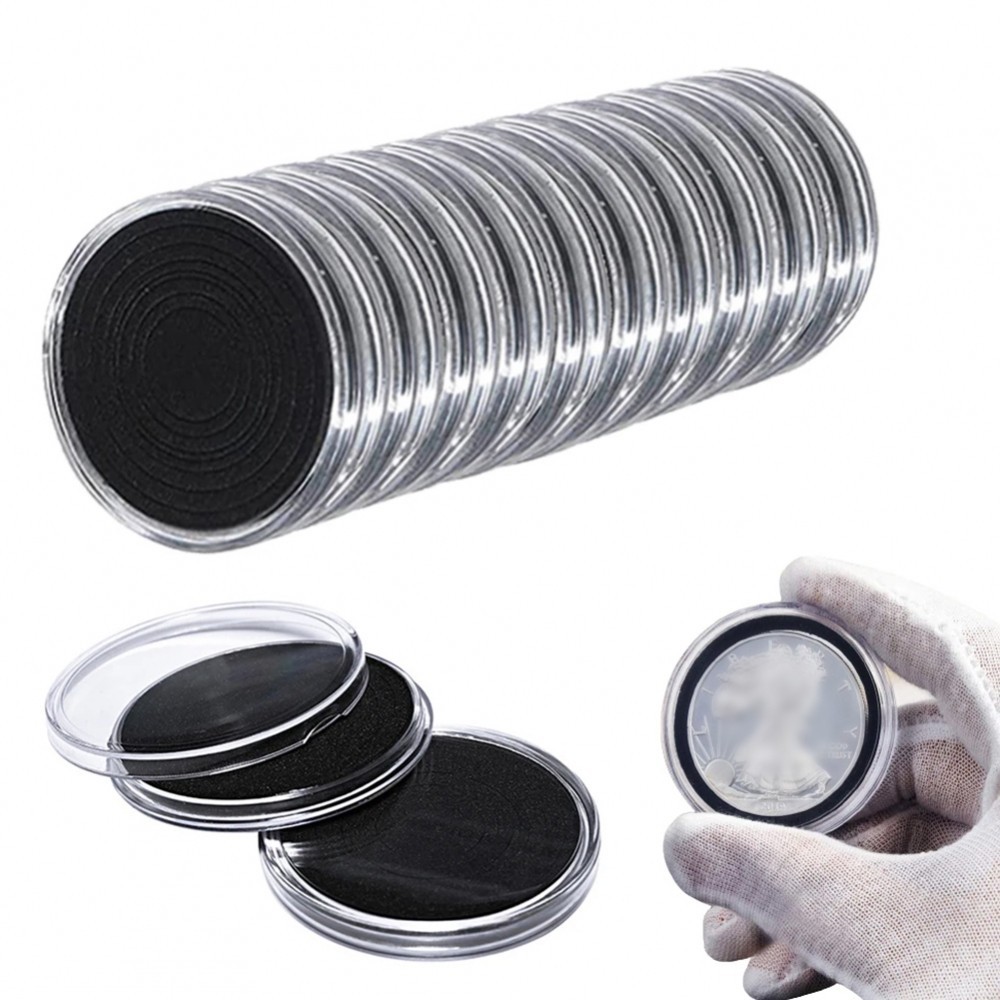 20Pcs Coin Capsule Case Display Stand Storage Box Collector with ...