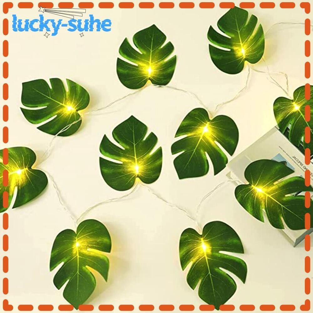 LUCKY-SUHE LED Turtle Leaves Light String, 1.5 Meters Green Leaf Vine ...
