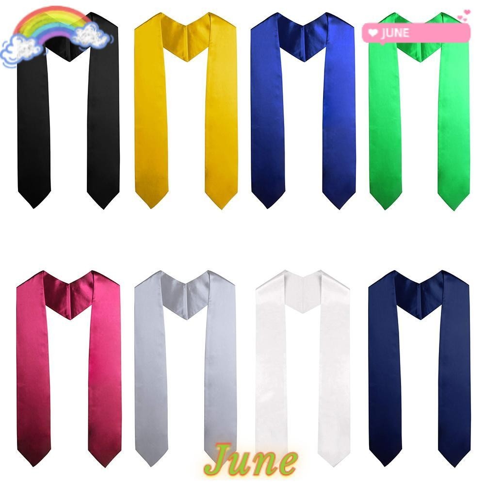 JUNE1 Graduation Stole Sash Decoration Graduation Uniform Unisex Black ...