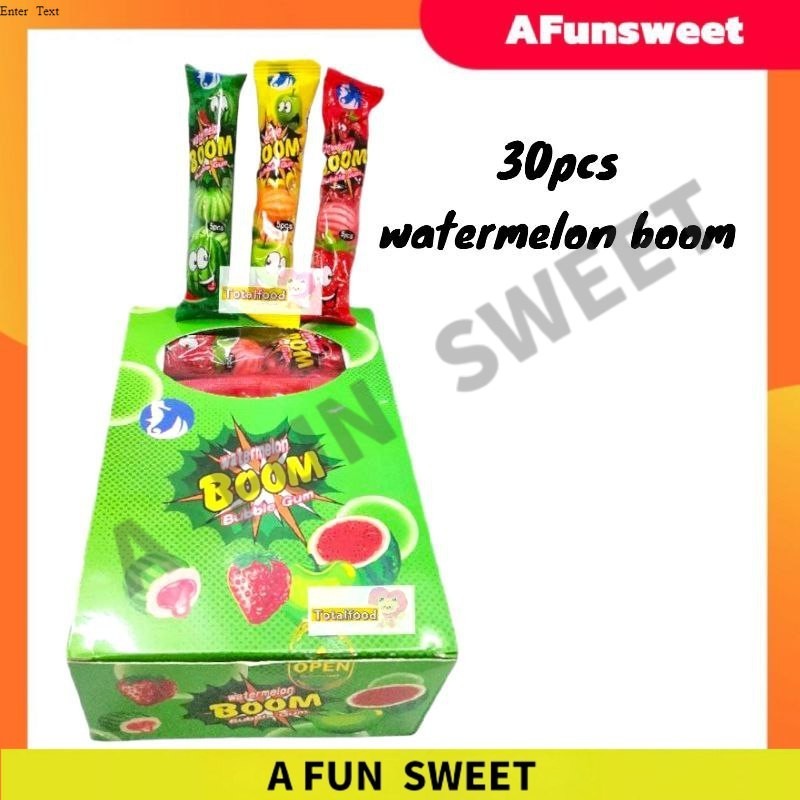 Seahorse Watermelon Boom bubble gum chewing gum 30pcs [Watermelon ...