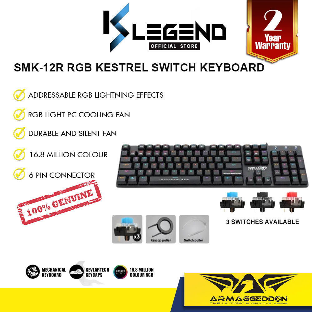 Armaggeddon SMK-12R RGB Kestrel Outemu Switch Mechanical Keyboard | 104 ...