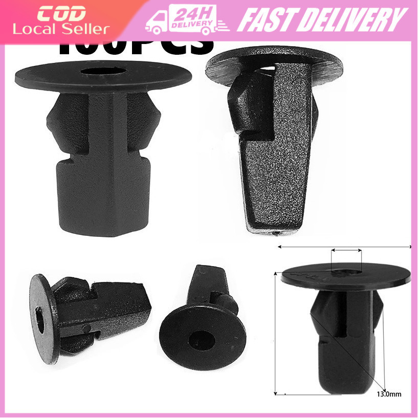 50 100 Pcs Car Fender Clips Car Push Pin Rivet Bumper Inner Fastener