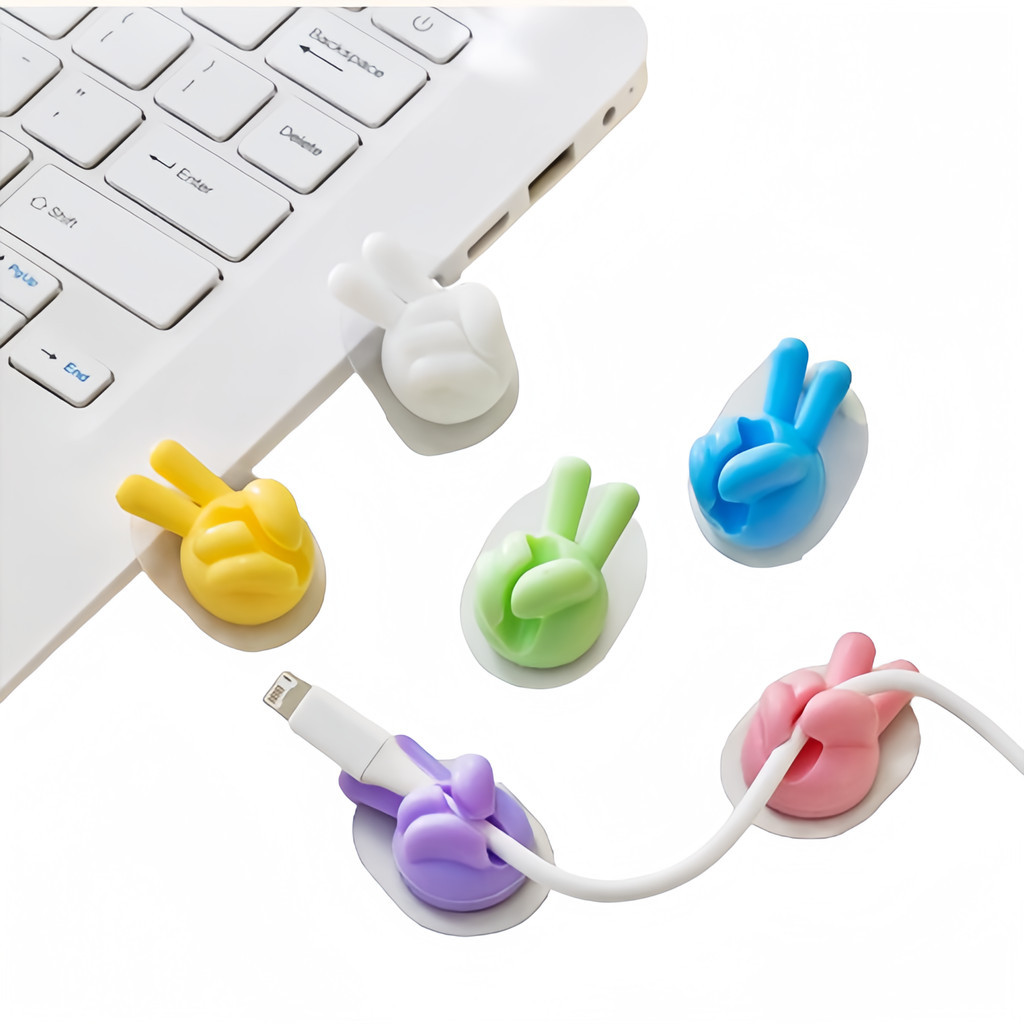 Multi-Function Finger Cable Clip Silicone Wall Hook Bathroom Desktop ...